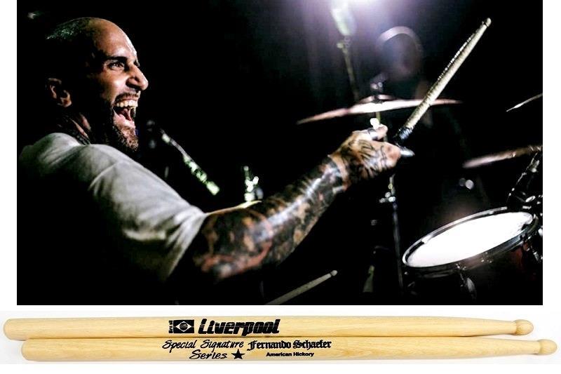 Baqueta Liverpool Special Signature Hickory Fernando Schaefer (Padrão ...
