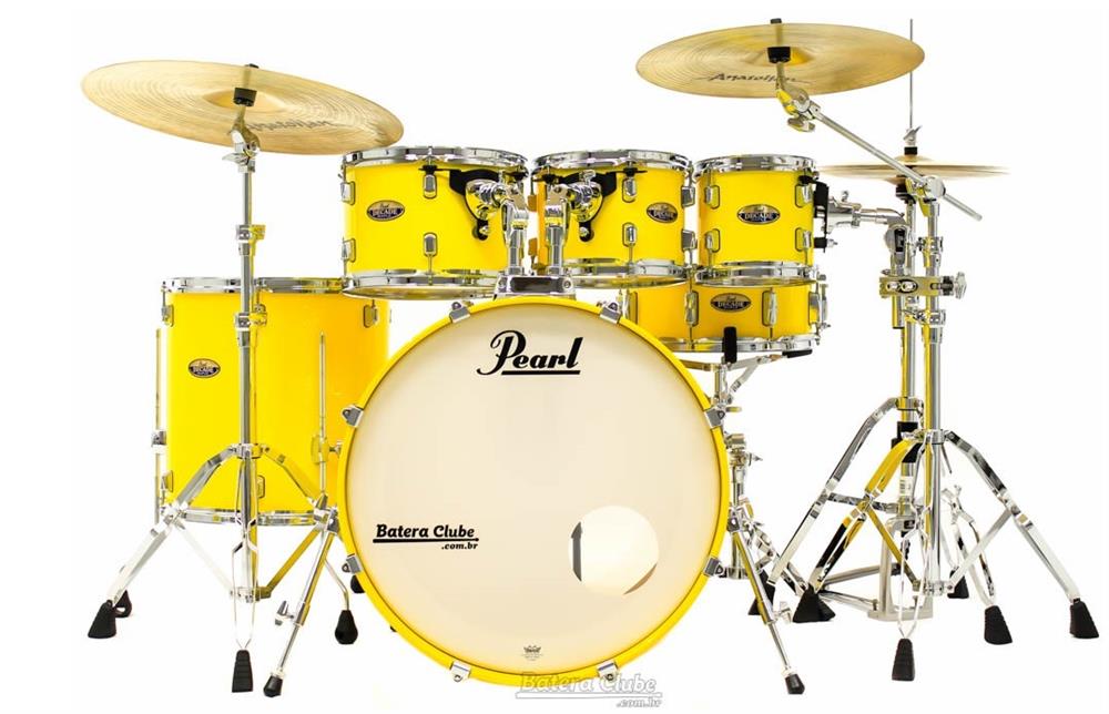 Bateria Pearl Decade Maple High Gloss Solid Yellow 20",8",10",12",14 ...