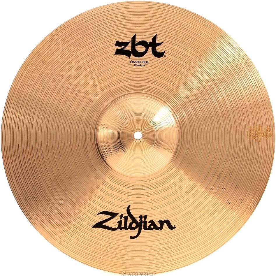 Crash Ride Zildjian ZBT 18 Com Novo Martelamento E Bronze Crash Ride Zildjian ZBT 18 Com Novo Martelamento E Bronze