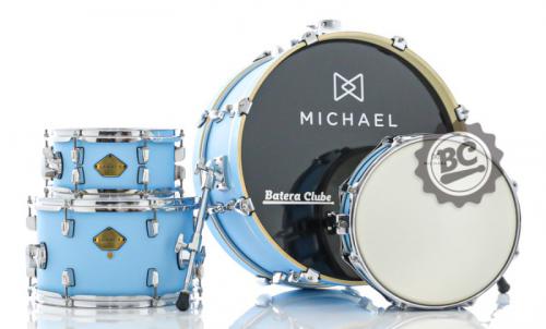 Bateria Michael Legacy Slim Compacta Vintage Blue 20x8", tom 10", surdo ...