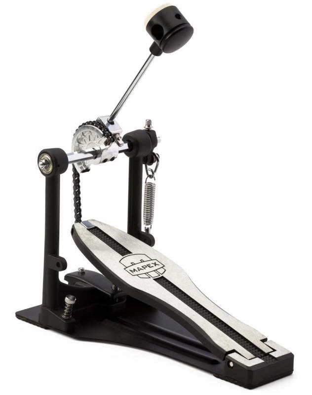 Pedal Simples Mapex P400 Storm Series Single Chain Drive com Base Fixa