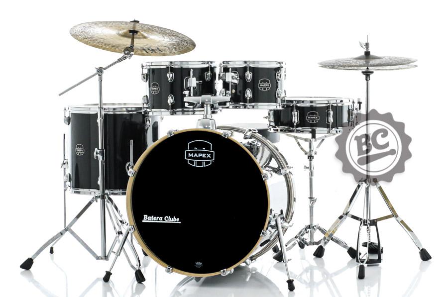 Bateria Mapex New Venus Series Black Galaxy Sparkle 20",10",12",14" c ...