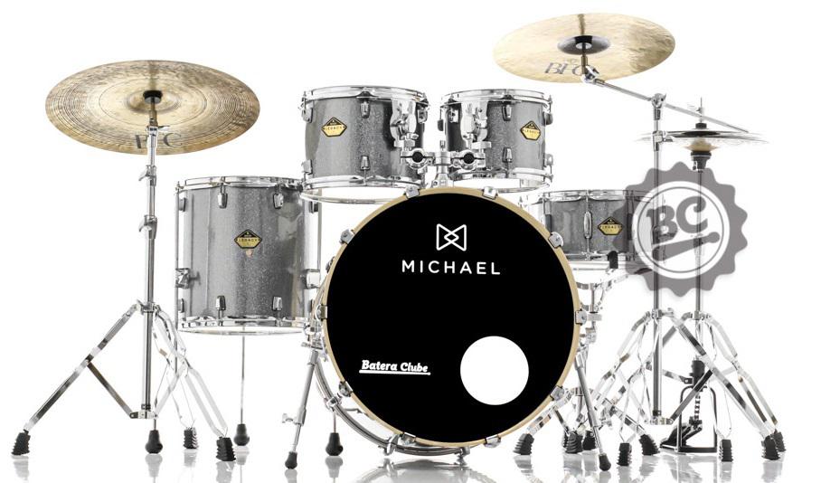 Bateria Michael Legacy Birch Bright Grey BRG 22",10",12",16" Ferragens ...