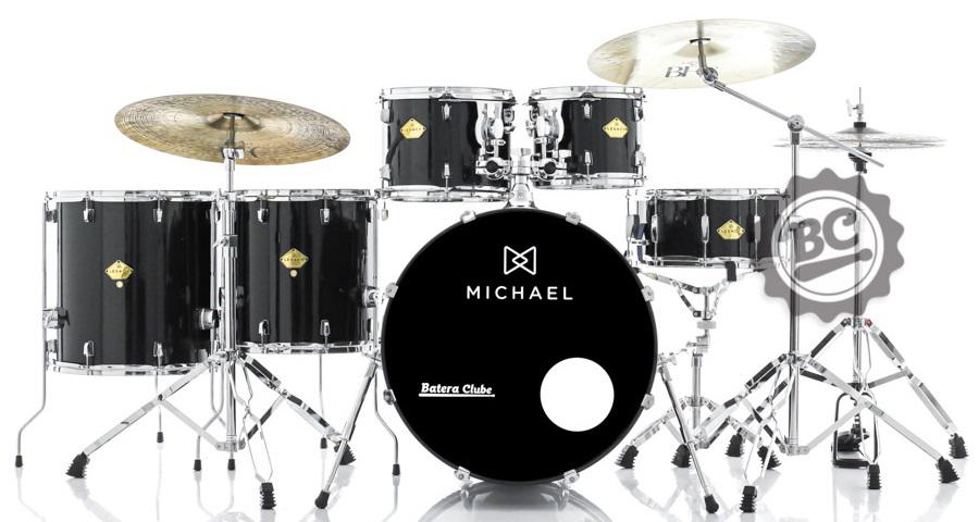 Bateria Michael Legacy Sparkle Black SBK 22",10",12",14",16" c ...