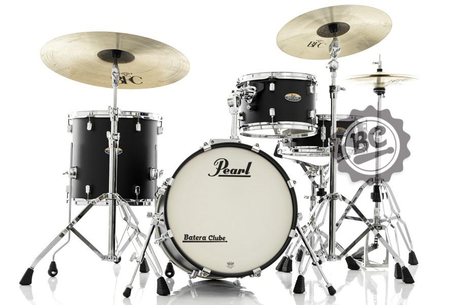 Bateria Pearl Decade Maple Bop Jazz Slate Black Bumbo 18", 12", 14" e ...