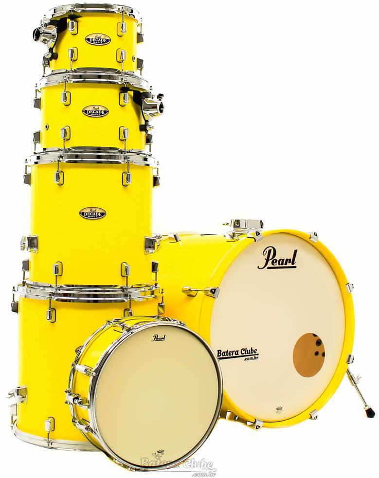 Bateria Pearl Decade Maple High Gloss Solid Yellow 20",10",12",14",16 ...
