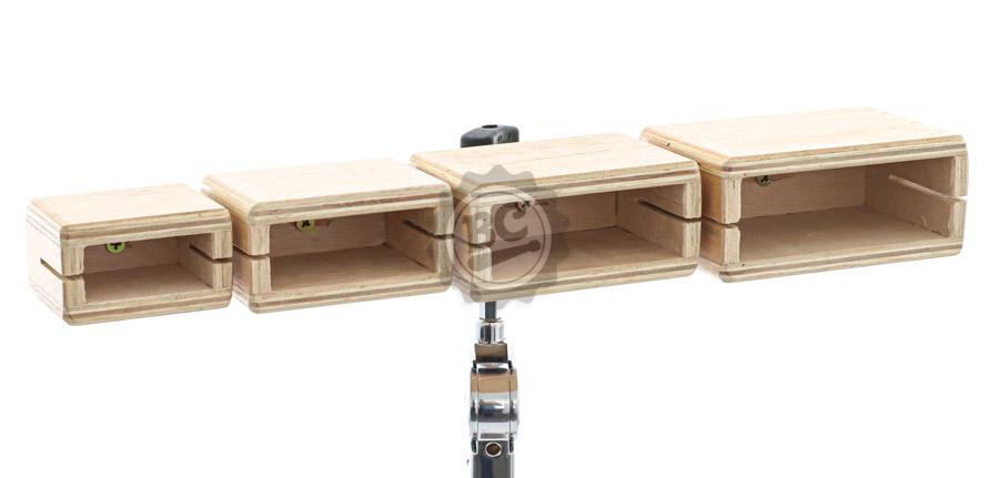 Bloco Sonoro Percubo WoodBlocks Quartet com kit com 4 blocos de madeira ...