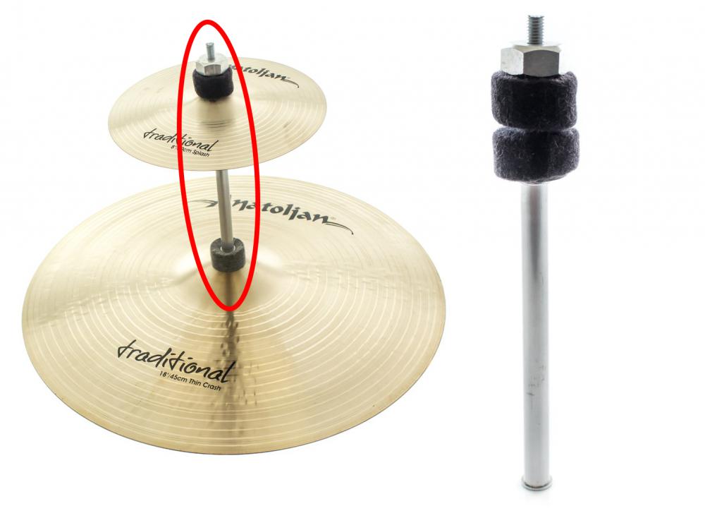Extensor Tribal Percussion Stack de 15cm para Colocar 2 Pratos na Mesma ...