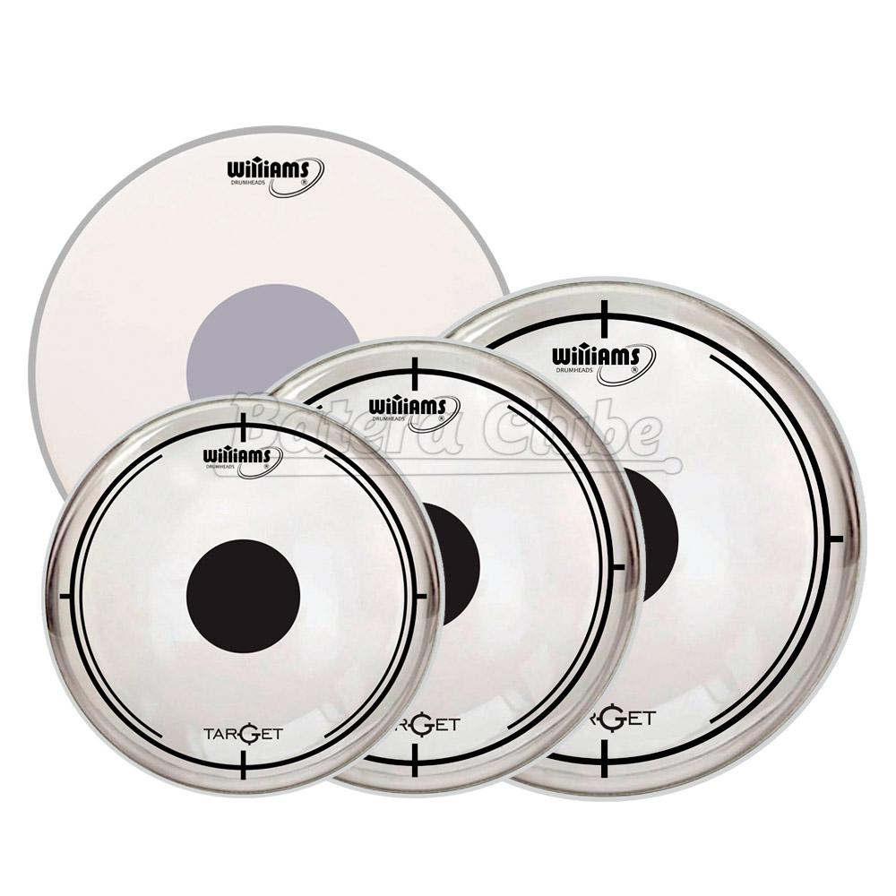 Kit de Peles Williams Target Dot DT2 Clear 10", 12", 14", 14" (caixa) Filme Duplo Transparente e Dot