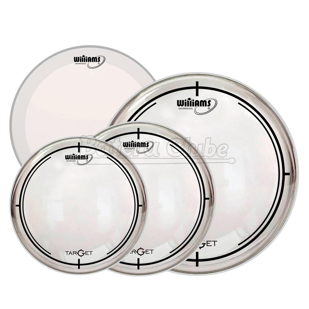 Kit de Peles Williams Target W2 Clear 10", 12", 16" e 14" (caixa) Filme Duplo Transparente com Óleo