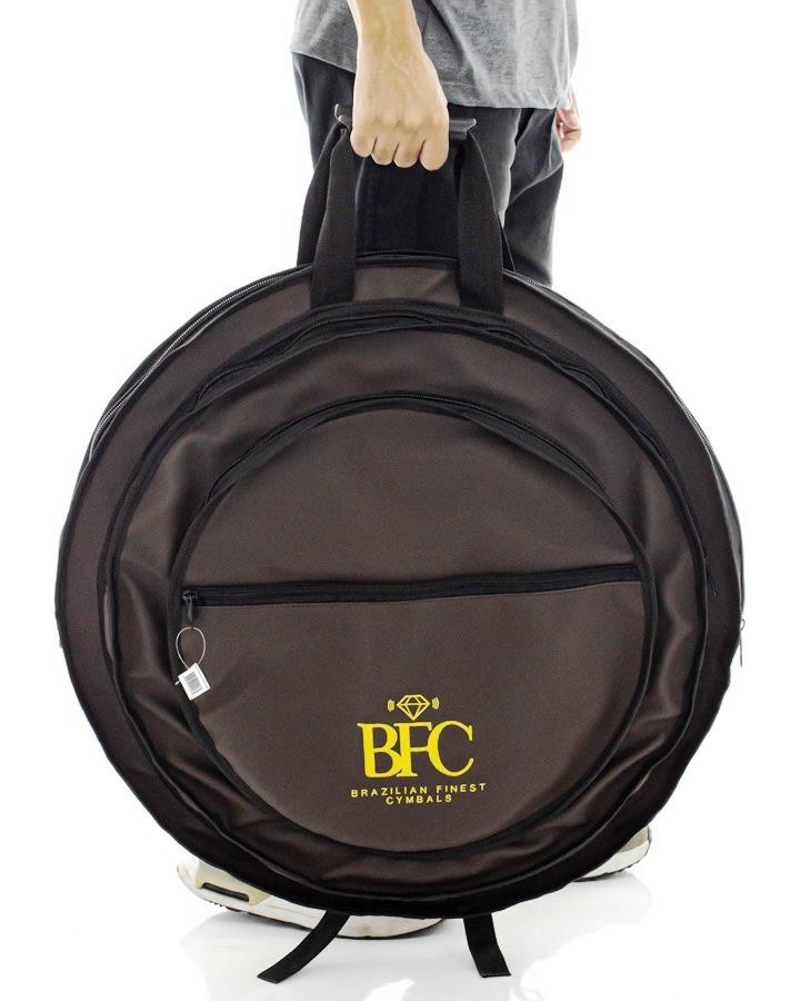 Bag de Pratos BFC Brazilian Finest Cymbals Marrom Eco Couro 3 Divisões ...