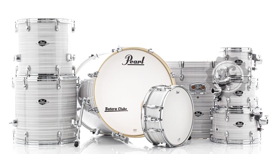 Bateria Pearl Export EXX Slipstream White Bumbo Duplo 22",22",8",10",12 ...