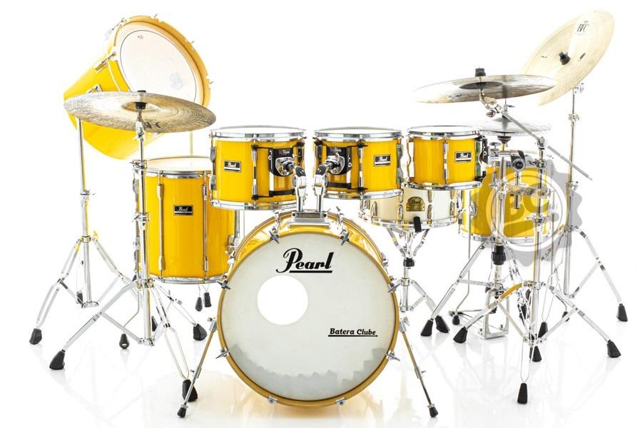 Bateria Pearl Export Series EX Década 90 Yellow Flash 22",10",12",13 ...