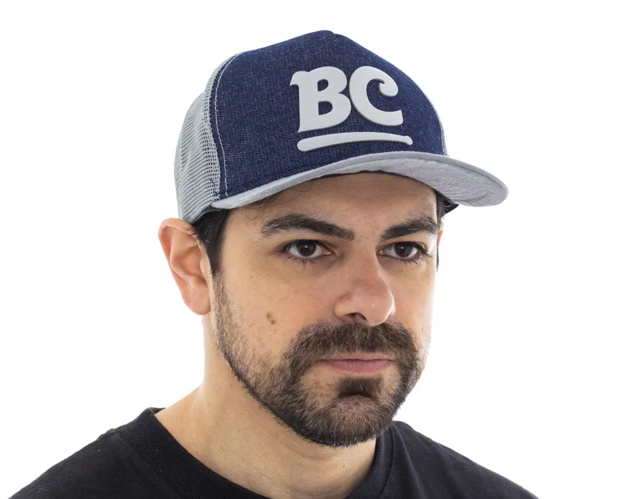 Boné Batera Clube BC Signature Azul com Cinza tamanho único ajustável e ...