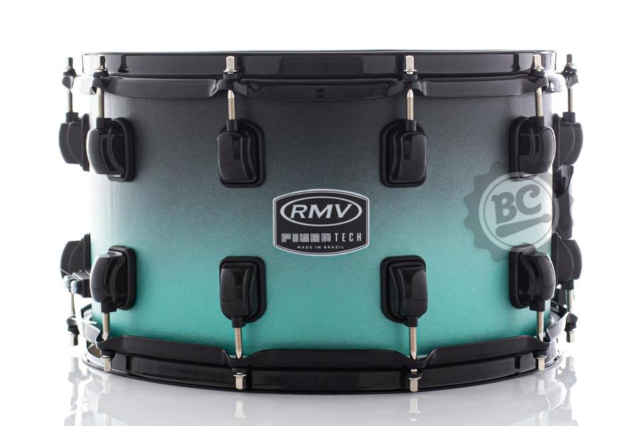 Caixa RMV FiberTech Turquesa Black Fade 14x8" Casco Híbrido com Aros ...