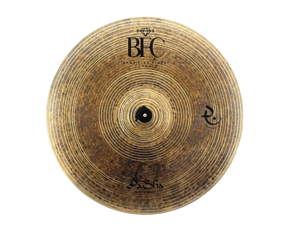 Crash BFC Cymbals Pashá Thin 19" PSTC19 Raw Traditional em Bronze B20 ...